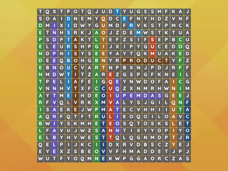 Q2.G6 Vocabulary Words - Wordsearch