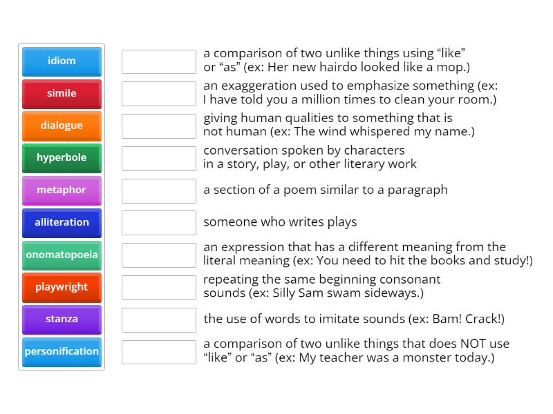 STAAR VOCABULARY LIST 3 - Match up