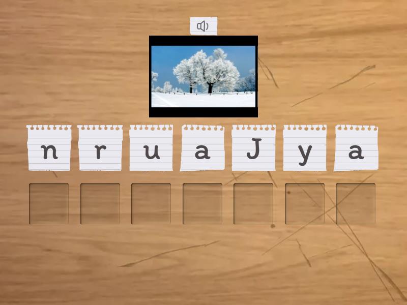 The Months of the year - Anagrama