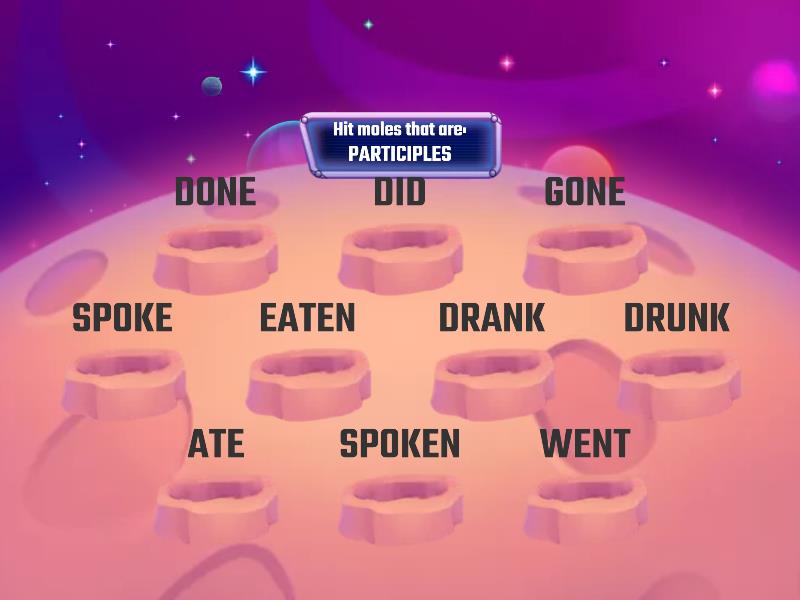 PRESENT PERFECT - 3rd forms - Whack-a-mole