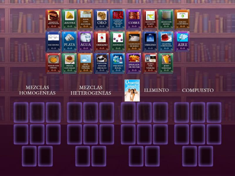 EXAMEN DE MEZCLAS HETEROGENEAS Y HOMOGENEAS - Group sort