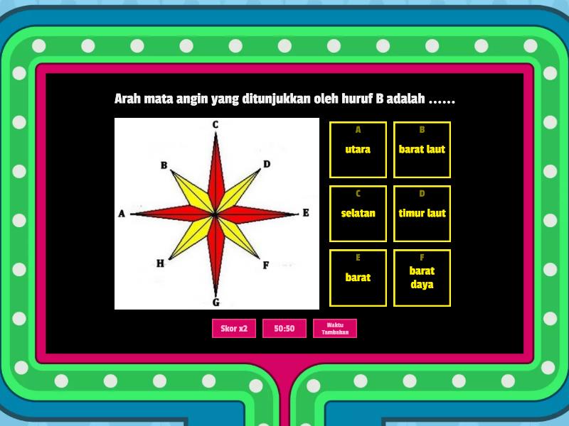 Arah mata angin dan membaca denah - Gameshow quiz
