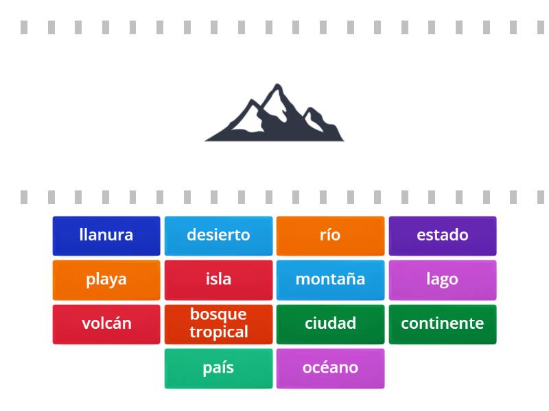 Landforms (in Spanish) identification - Find the match