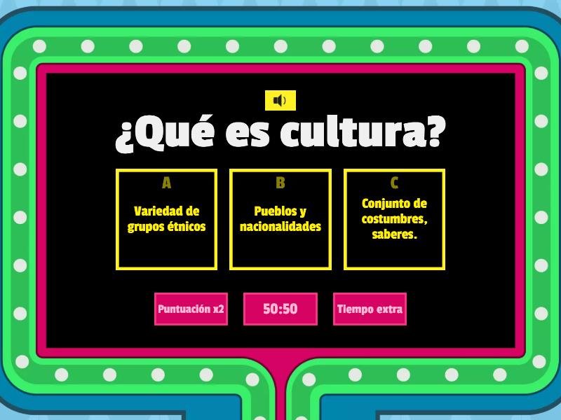 LAS CULTURAS DEL ECUADOR - Gameshow quiz