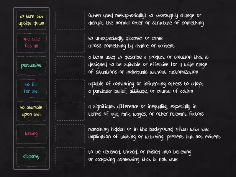 Ted-Ed: How statistics can be misleading (Vocabulary: meaning) - Match up