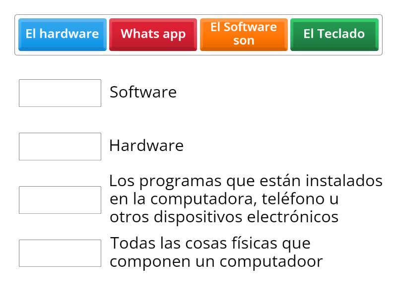 Examen Hardware - Software - Match up