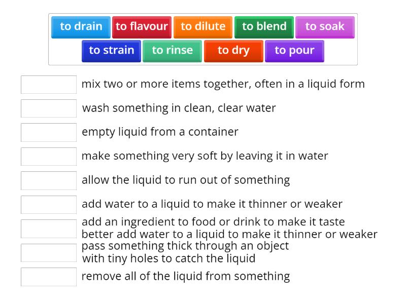milk vocabulary - Match up
