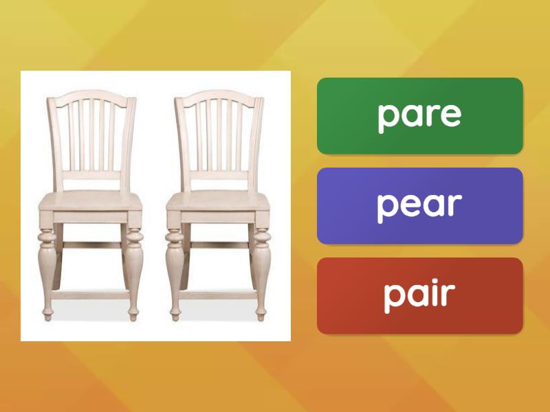 Pear / Pair / Pare - Quiz
