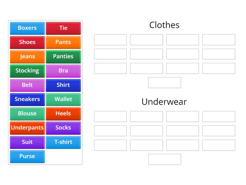 Clothes - Group sort
