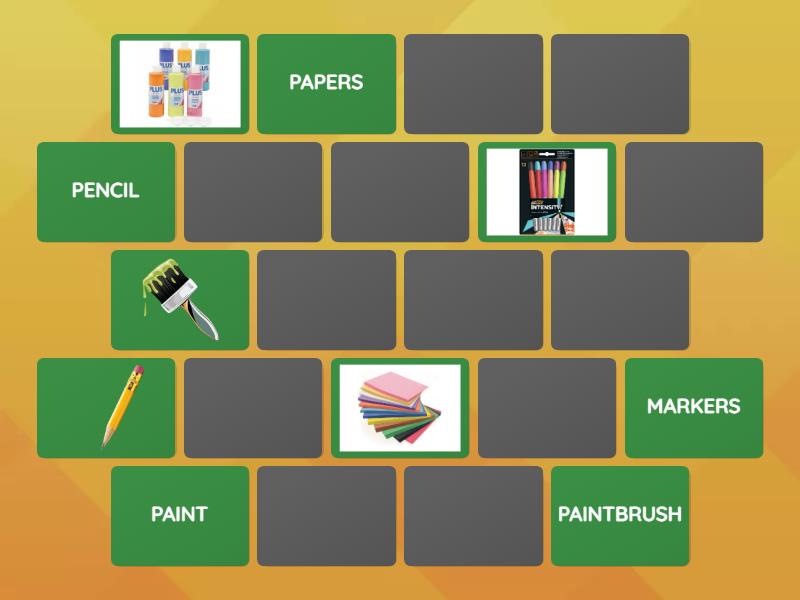COLLECTING ART (MATERIAL) names written extended - Matching pairs
