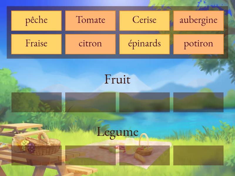 Fruit et Legume - Group sort