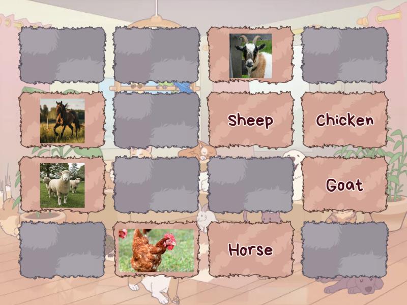 2° Unit 4 Farm animals - Matching pairs