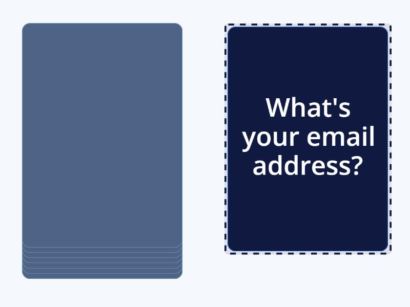 Personal Information - Speaking cards
