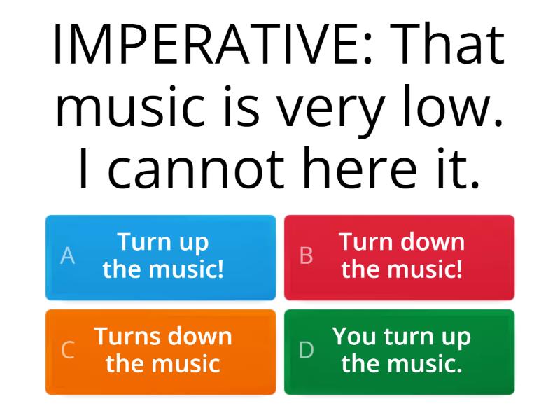Unit 5. Revision imperatives - Quiz