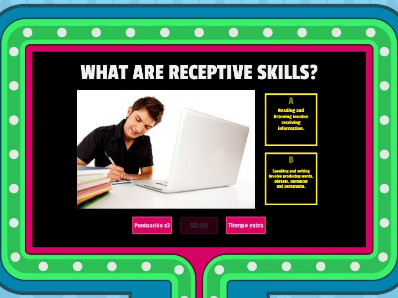 RECEPTIVE SKILLS - Gameshow quiz