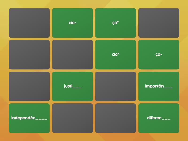 CIA/CIO ou ÇA/ÇO - Combine os pares