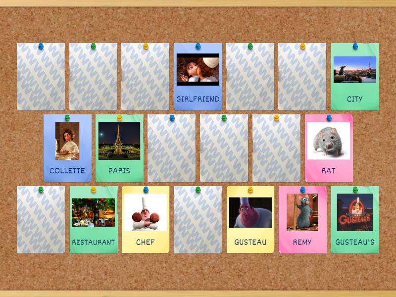 RATATOUILLE MEMORY GAME - Matching pairs