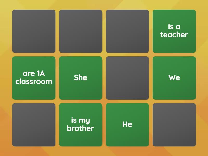 Complete the sentence - Matching pairs