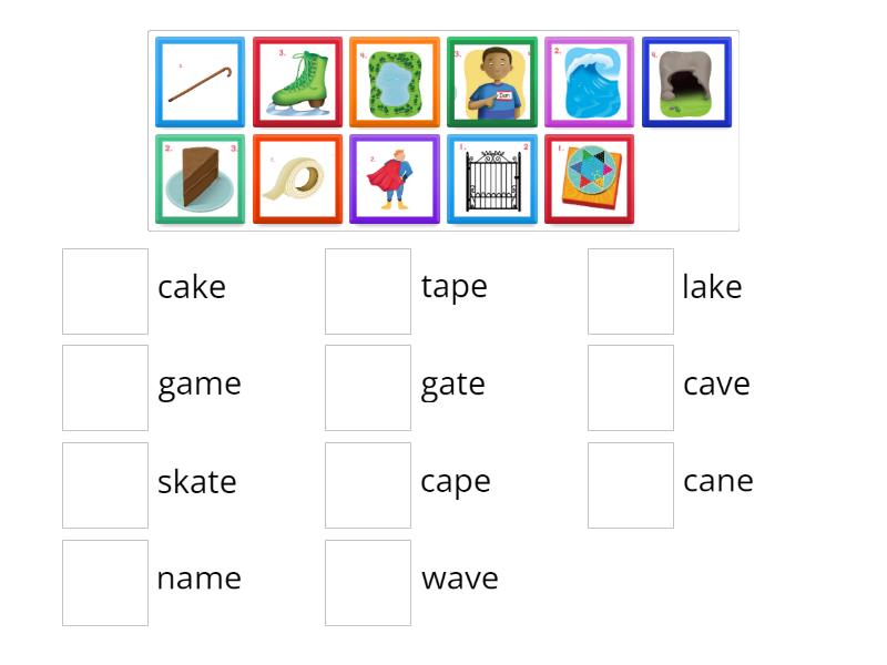 Oxford phonics 3 (a_e) - Match up