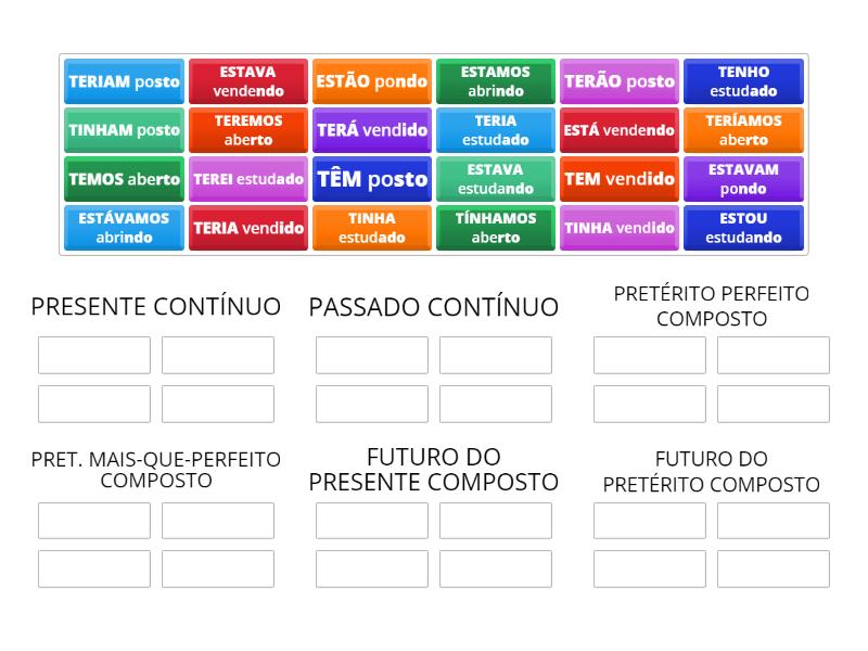TEMPOS COMPOSTOS INDICATIVO - Group sort