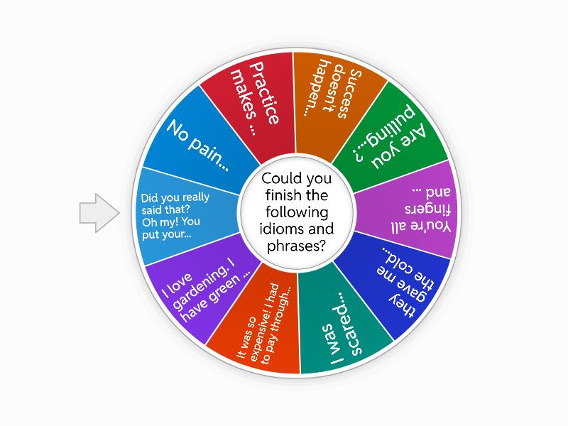Idioms - Spin the wheel