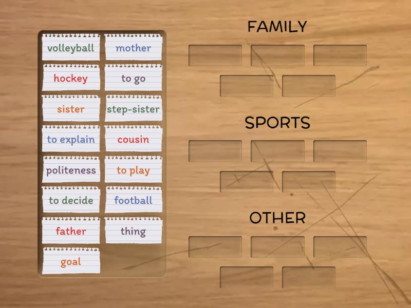 separation task 5 grade - Group sort