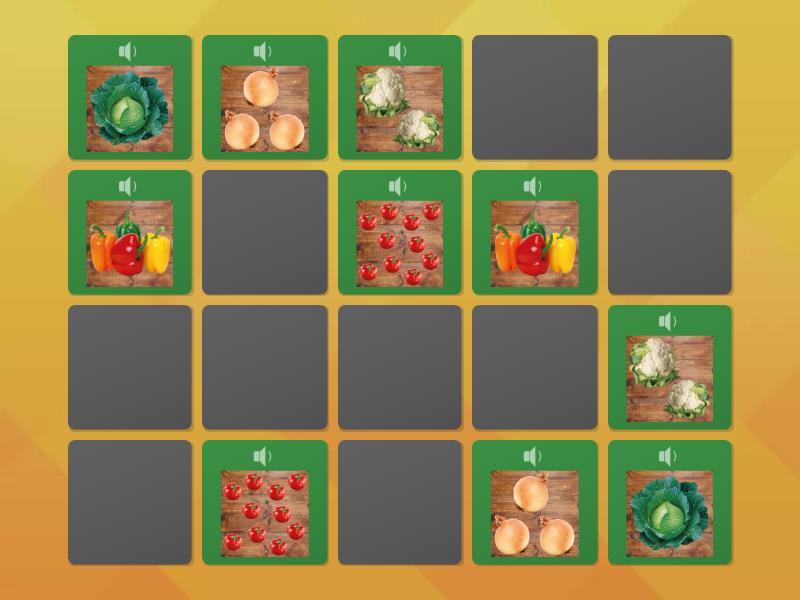Counting Veggies - Matching pairs