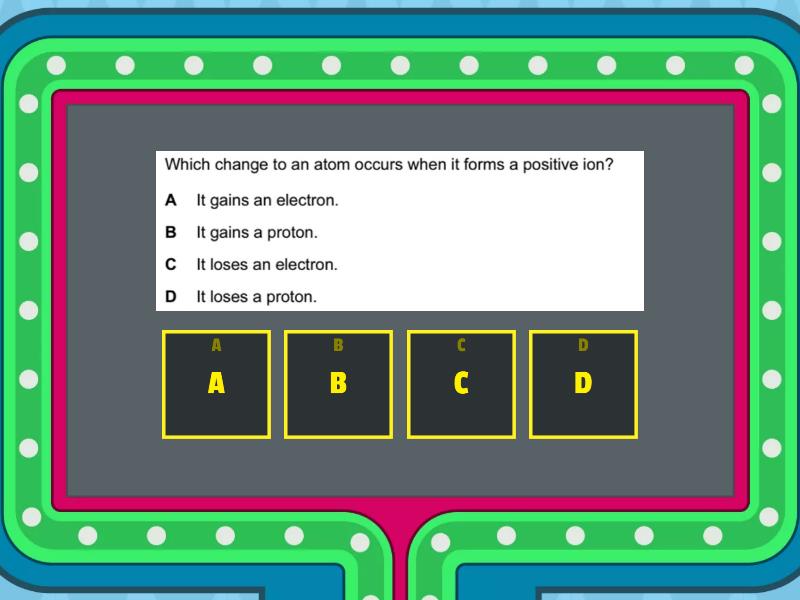 Ions and ionic bonds - Gameshow quiz