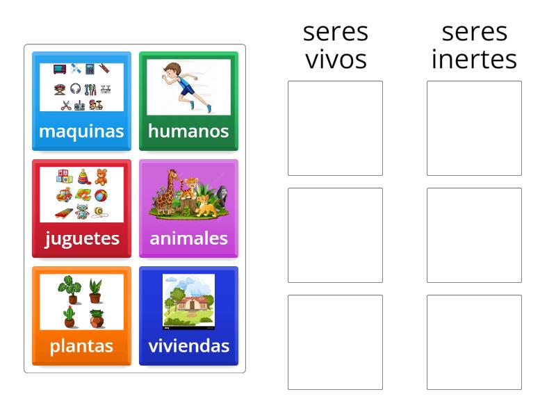 Los seres vivos e inertes - Group sort