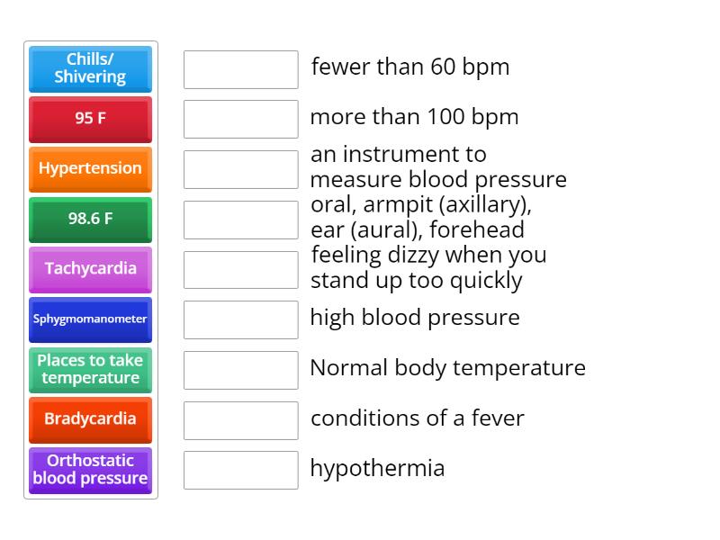 Warm Up 3- Medical Terminology - Match up