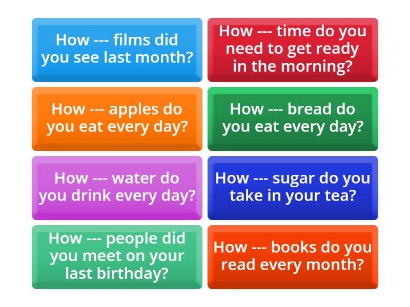 Quantifiers - questions - Flip tiles