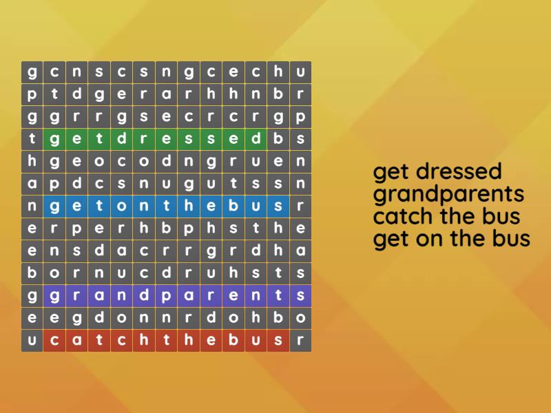 Unit 2 lesson 2 - Wordsearch