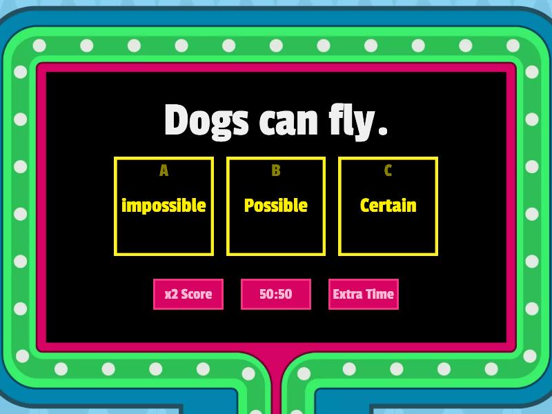 Grade 1 Probability - Gameshow quiz