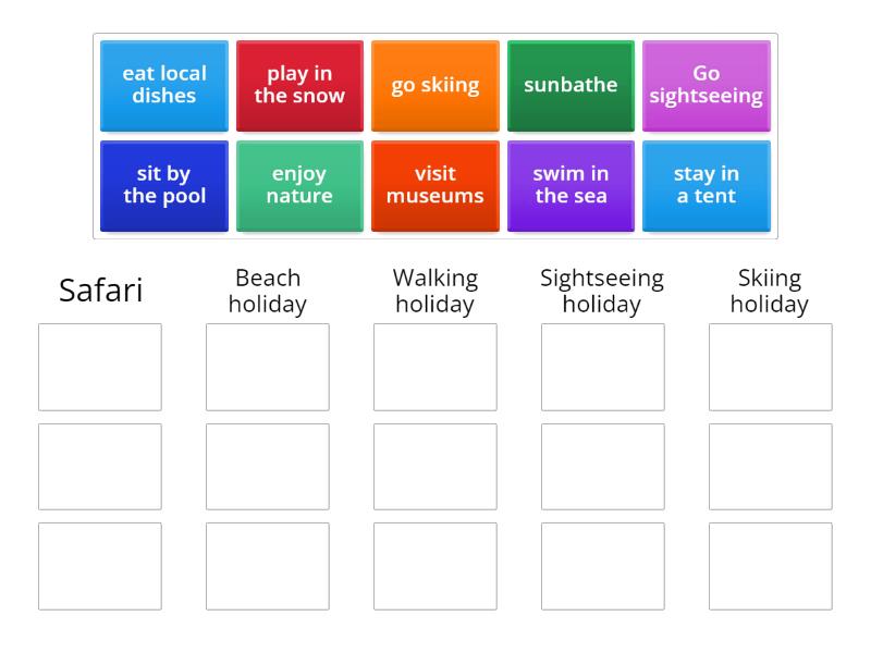 Holidays - Group sort