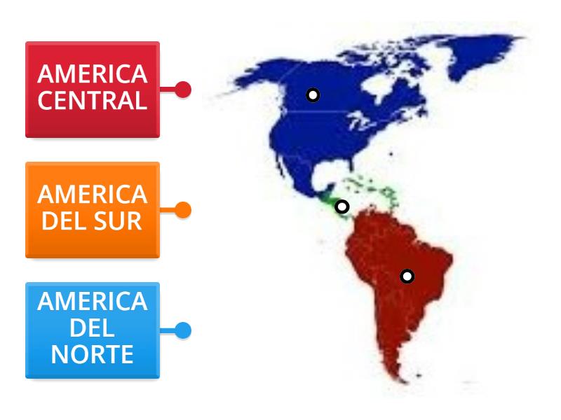 DIVISION GEOGRAFICA DE AMERICA - Labelled diagram