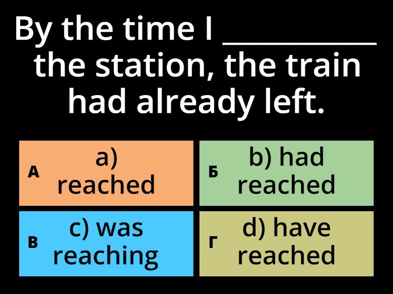 Multiple choice task for B1-B2 students to practice the past perfect ...