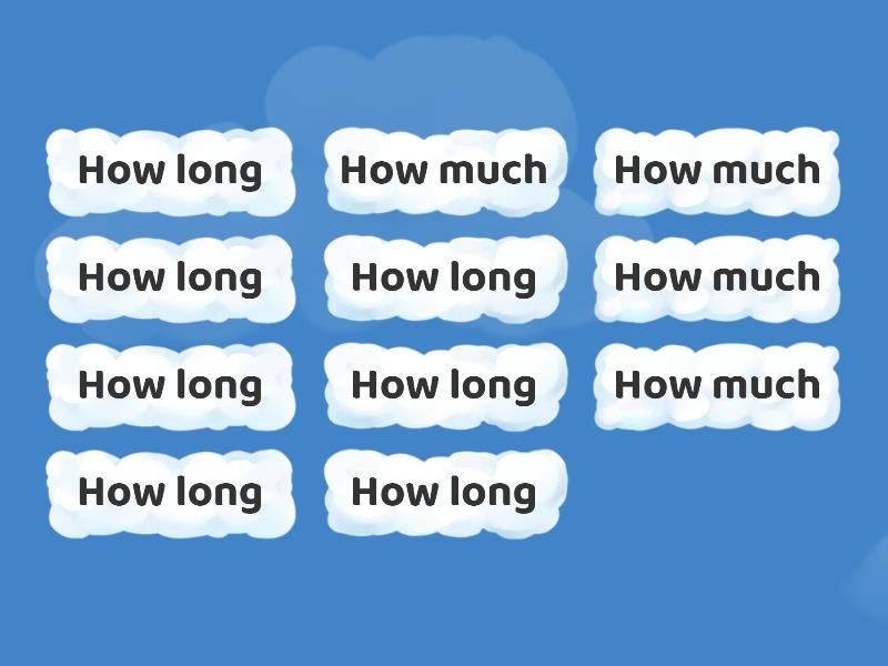 How long..., How much... - Flip tiles
