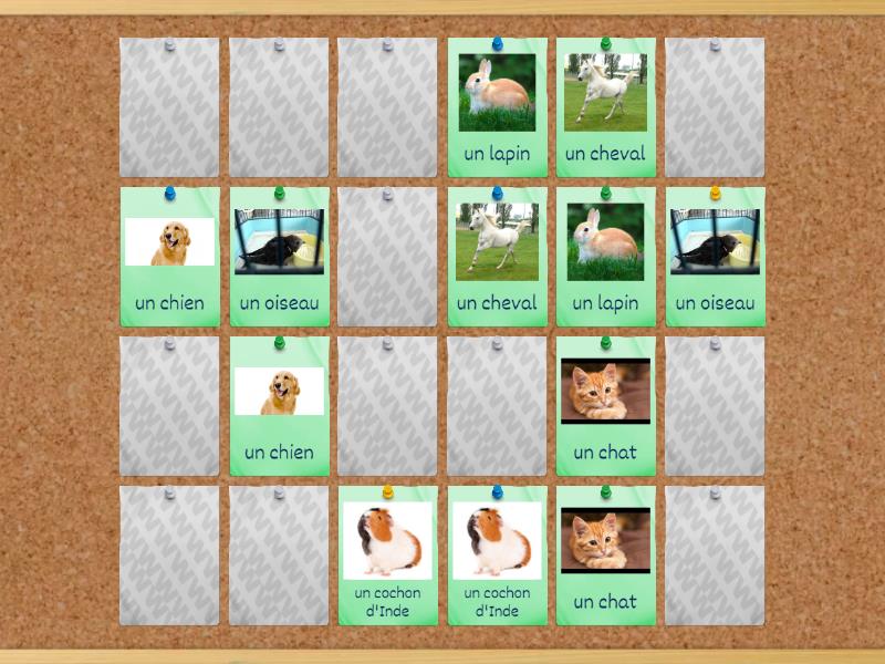 Les animaux- matching pair - Matching pairs