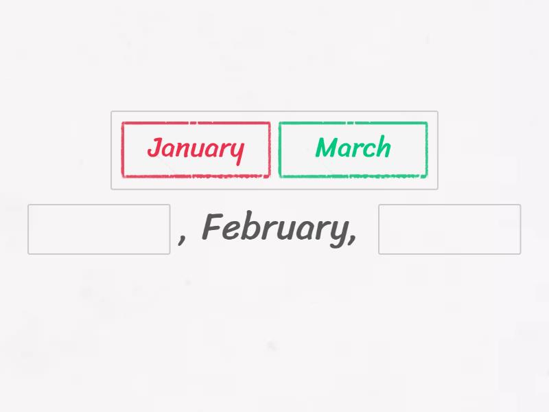 Months of the Year - Complete the sentence
