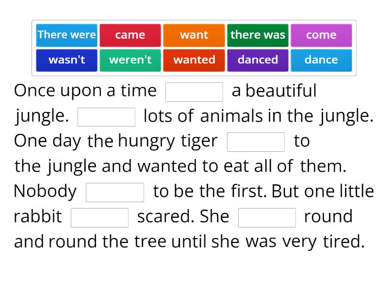 AS4 U6 tiger and rabbit - Complete the sentence