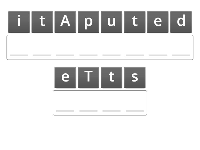 Types of test - Anagram