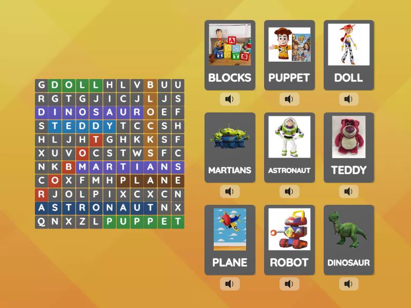 TOY STORY: WORDS - Wordsearch