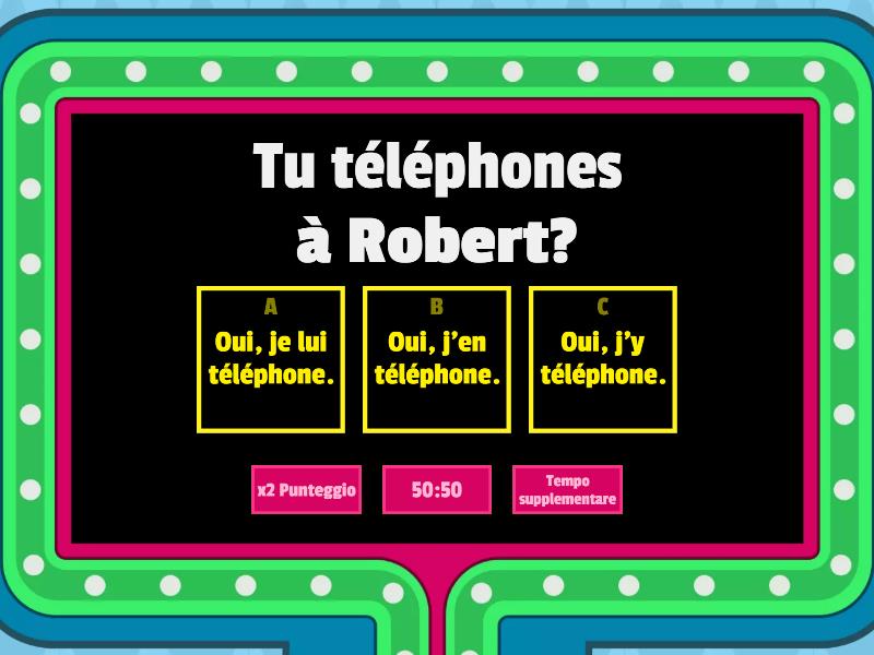 les pronoms y en et coi - Gameshow quiz