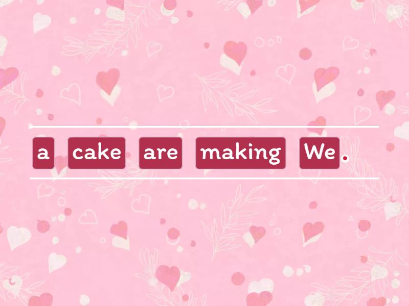 Present continuous - Word order - Unjumble