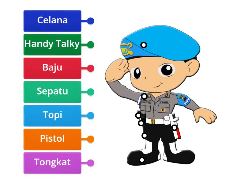 Perlengkapan Polisi (Kelas 3, Tema7 ST2 PB6) - Diagram berlabel