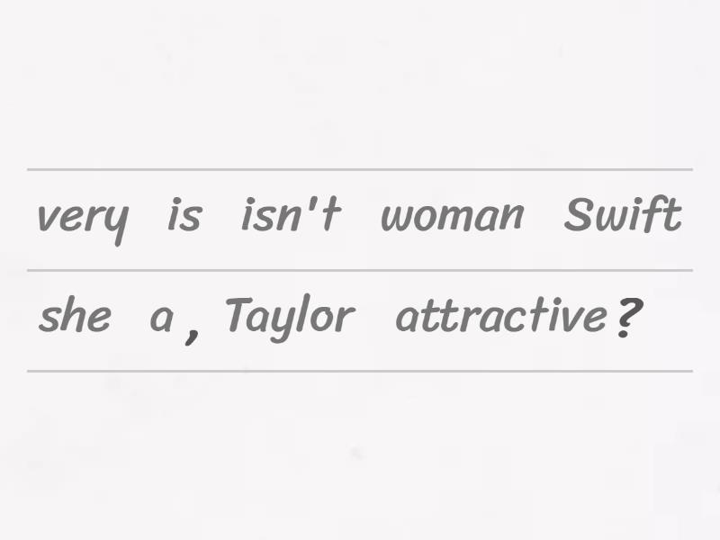 Tag Questions with the verb "To be" - Reordenar