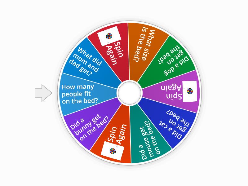 UFLI Lesson 18 - Ten on the Bed Comprehension Questions - Spin the wheel