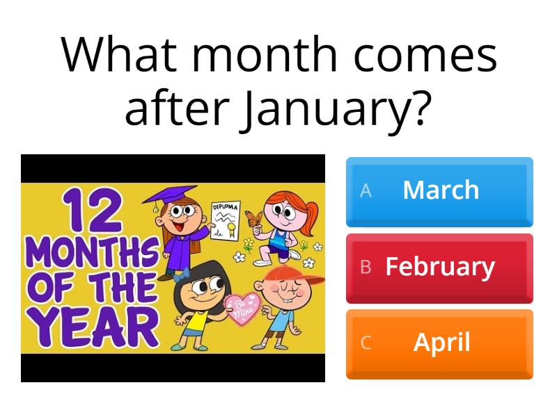 Months of the year - BEFORE & AFTER - اختبار تنافسي