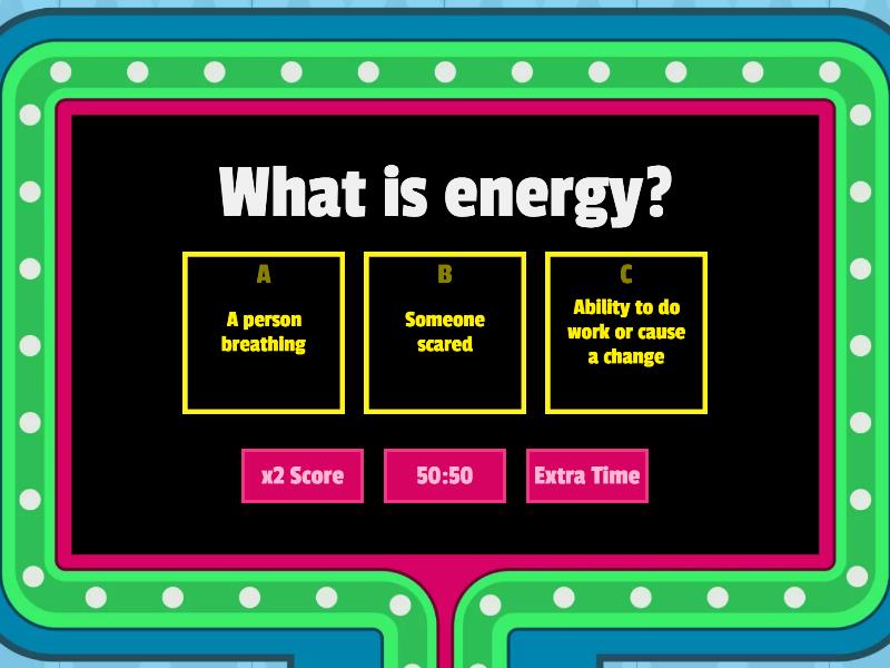 Energy - Gameshow quiz