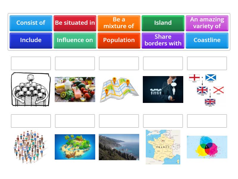 Comparing places Vocabulary - Match up